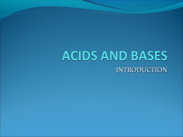 acids and bases | PPTX