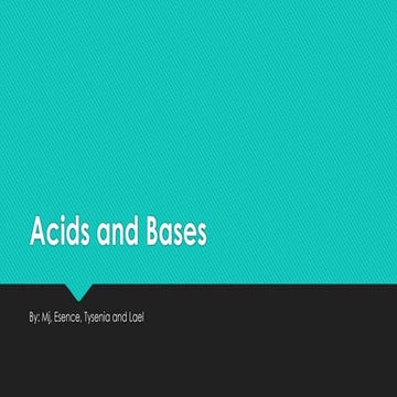 Acids and bases | PPTX