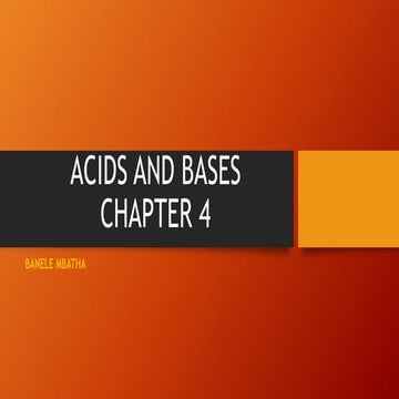 Acids and bases | PPTX