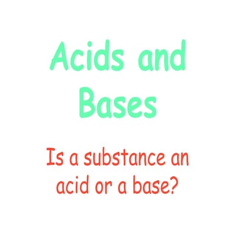 Acids and bases | PPTX | Chemistry | Science