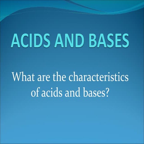 Acids and bases lesson 1 | PPT