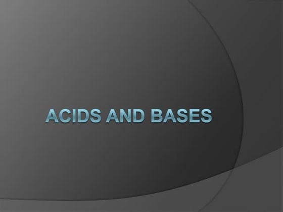 Acids and Bases | PPT