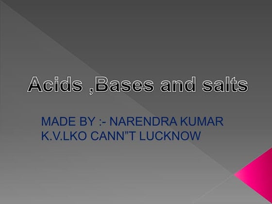 Class 7 chapter 5 Acids ,bases and salts ppt 1 | PPTX