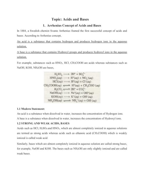 Acids and buffers theories and how they are work | PPTX