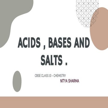 Acids , bases and salts | PPT