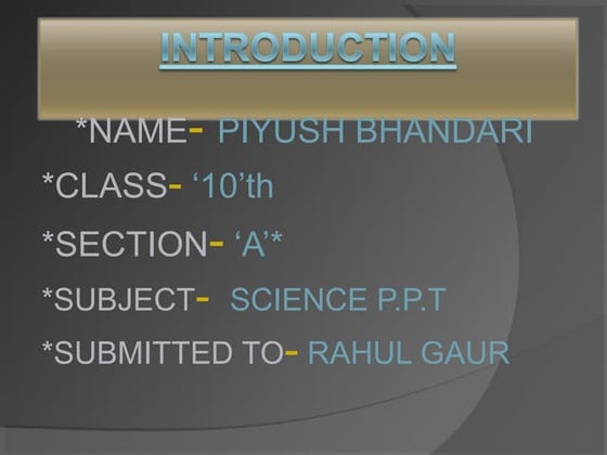 Acids, Bases and Salts Class - 10th | PPT