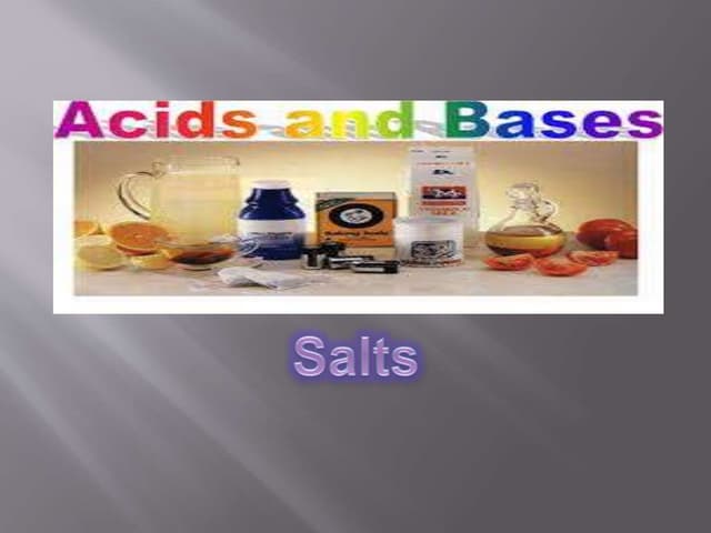 Ncert class 10 - science - chapter 2 - acids, bases and salts | PPTX