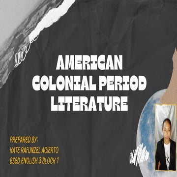 Introduction to American Colonial Period | PDF
