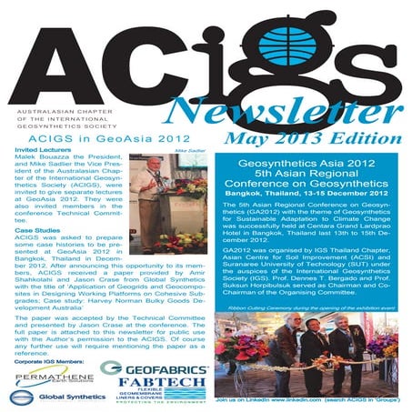 Acigs newsletter 201305 | PDF | Geology | Science