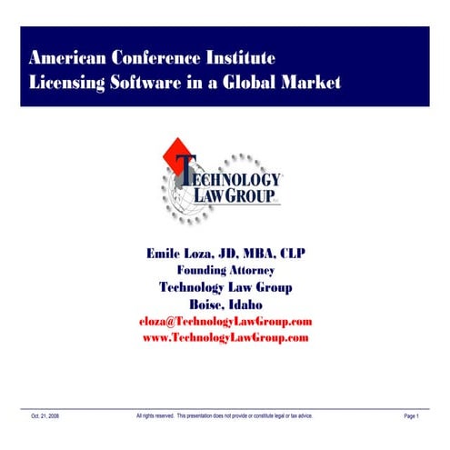 International Software Licensing | PDF | Legal Services Industry ...