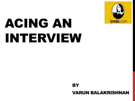 Pre-Interview Basics | PPT