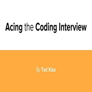 Acing the Coding Interview | PDF