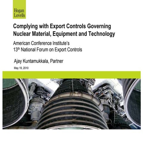 ACI Nuclear Export Control Slides | PPT