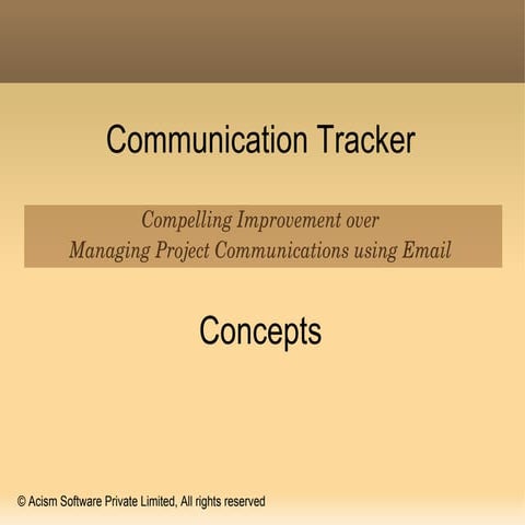 Communication Tracker for Business Communication: Concepts | PPT