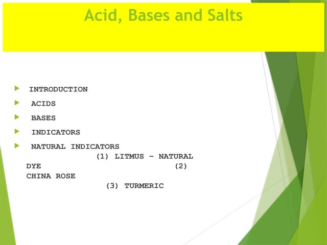 Chapter - 5, Acids, Bases and Salts, Science, Class 7 | PDF