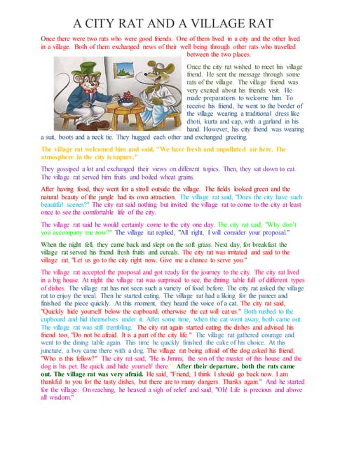 The town-mouse-and-the-country-mouse | PDF