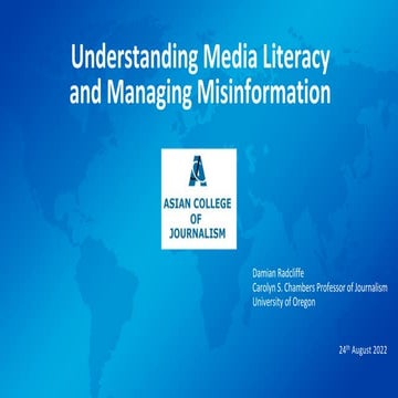 Managing Media Literacy and Misinformation | PDF