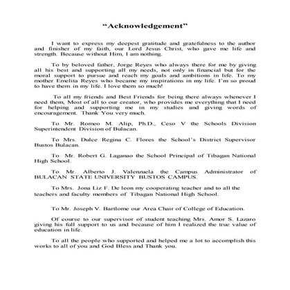 Acknowledgement | PDF
