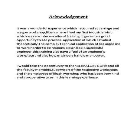Acknowledgement | PDF