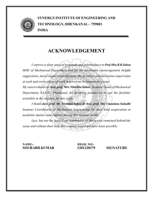 Acknowledgement | PDF
