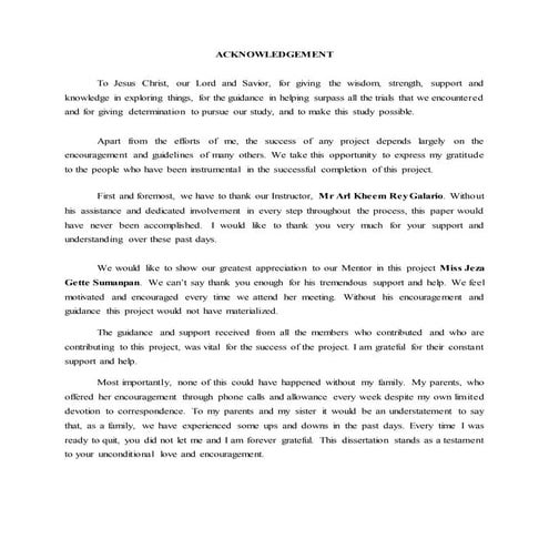 Acknowledgement | PDF