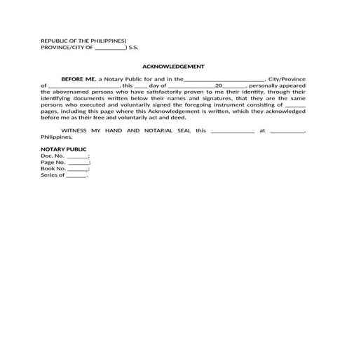 REPUBLIC OF THE PHILIPPINES ACKNOWLEDGEMENT | DOCX