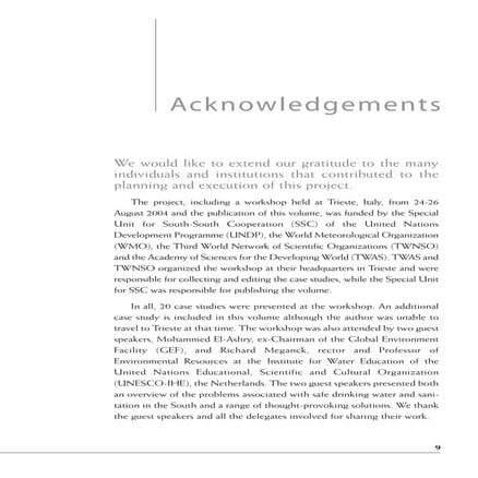 Acknowledgements drinking water | PDF | Water Services | Home Utilities
