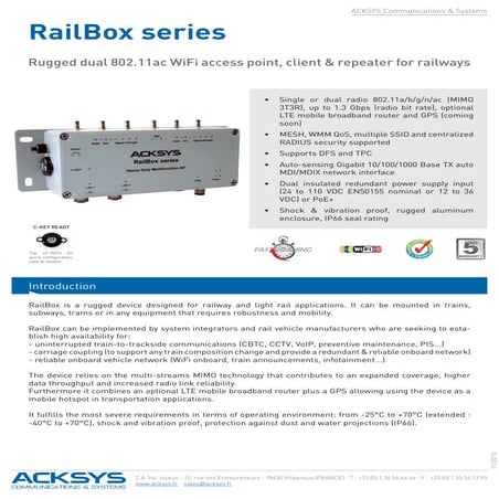 Acksys Railbox_us EN50155 | PDF