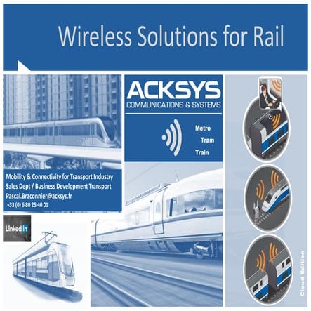 Acksys Transportation High Speed Train to Ground EN50155 connectivity | PPT