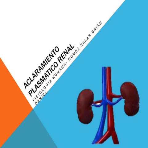 Aclaramiento Plasmatico Renal | PPTX