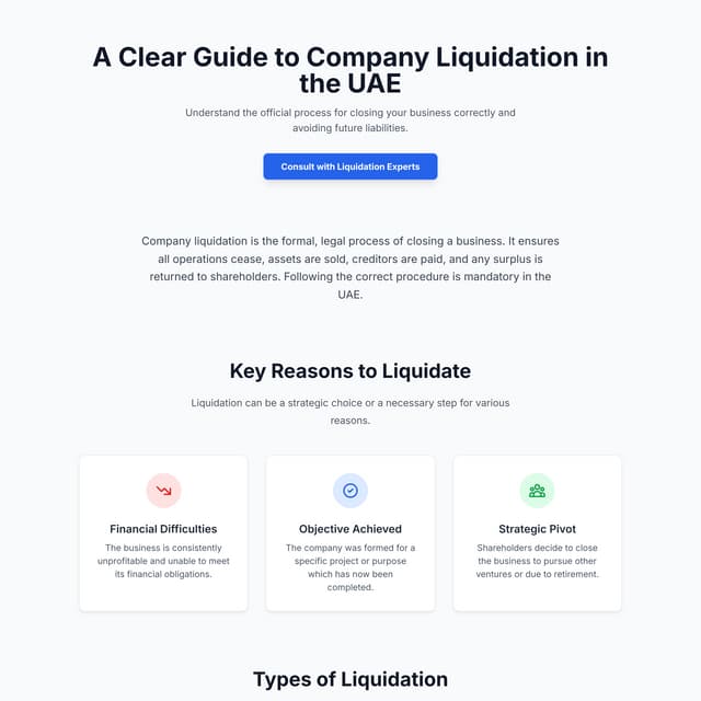 A Clear Guide to Company Liquidation in the UAE | PDF