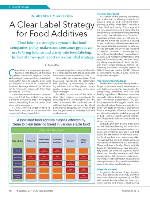 Clean label project | DOC | Chemistry | Science