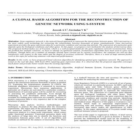 A clonal based algorithm for the reconstruction of | PDF | Genetics | Science