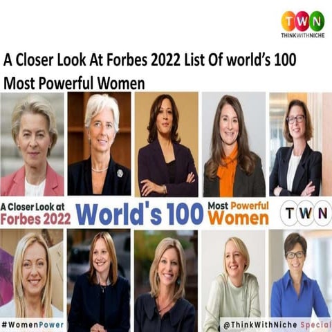 A Closer Look At Forbes 2022 List Of world’s 100 Most Powerful Women | PPTX