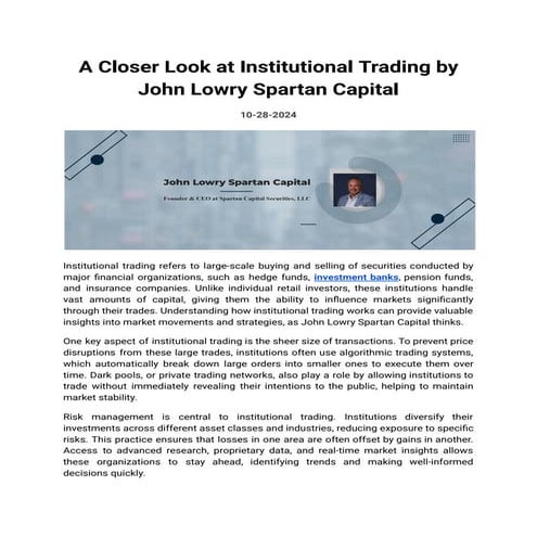 A Closer Look at Institutional Trading by John Lowry Spartan Capital.pdf