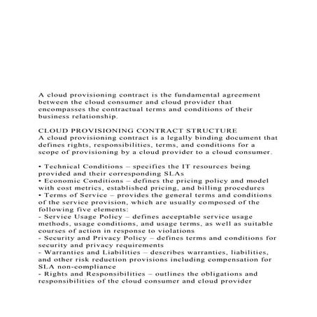 Cloud computing contracts | PPTX