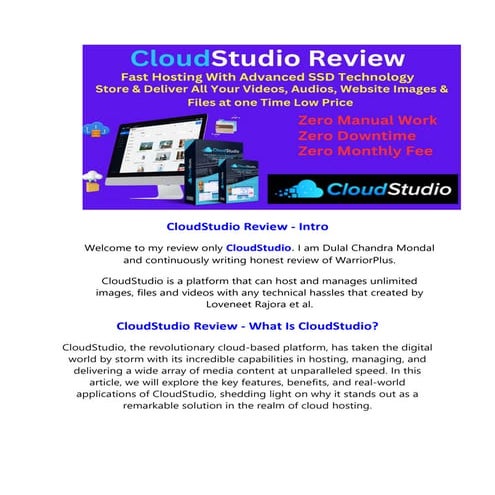 CloudStudio Review | PDF