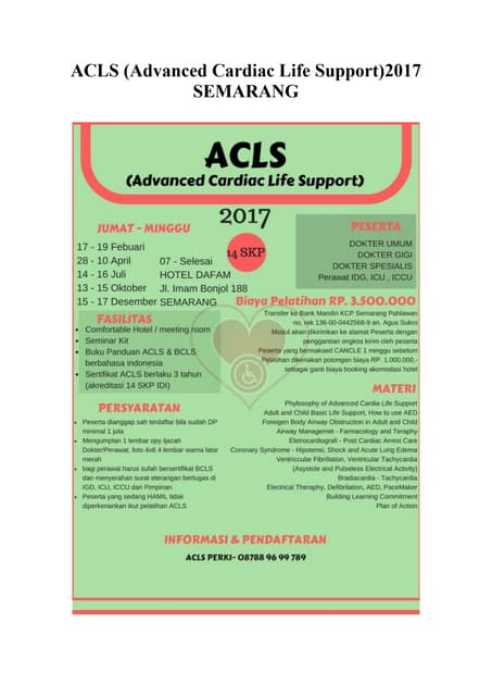 08788 96 99 789 | In House Training ACLS Semarang 2020 | PDF