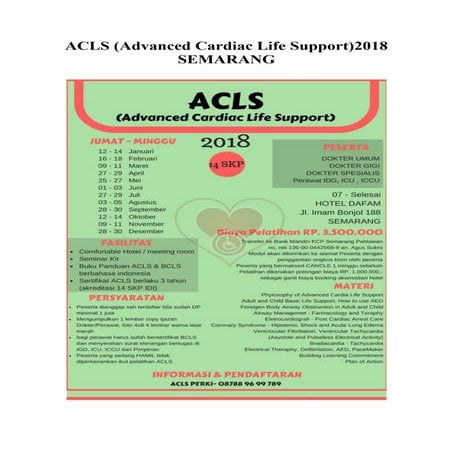 08788 96 99 789 | In House Training ACLS Semarang 2018 | PDF
