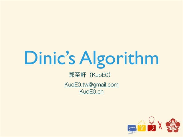 Acm Icpc Dinics Algorithm Ppt 9129