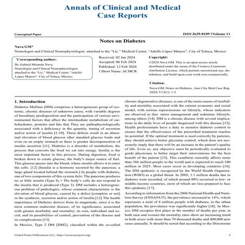 Notes on Diabetes | PDF