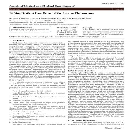 Defying Death: A Case Report of the Lazarus Phenomenon | PDF