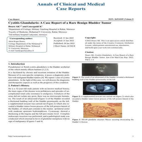 Cystitis Cystica and Glandularis | PPTX