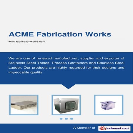 Acme fabrication-works | PDF | Manufacturing Industry | Industries