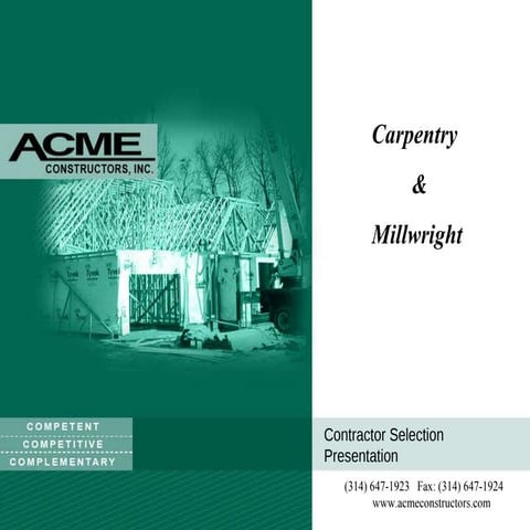 Acme Carpentry 09 V2 | PPT | Construction Industry | Industries