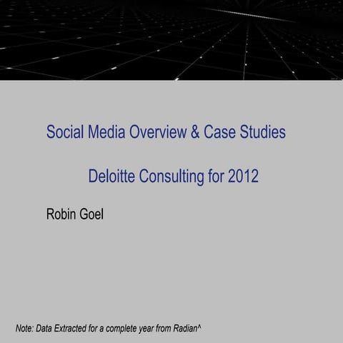 Deloitte consulting case study | PPTX