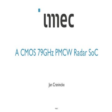A CMOS 79GHz PMCW radar SOC | PDF