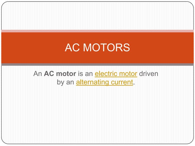 types of motors ppt | PPTX