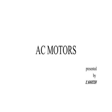 fundamentals of AC motors | PPT