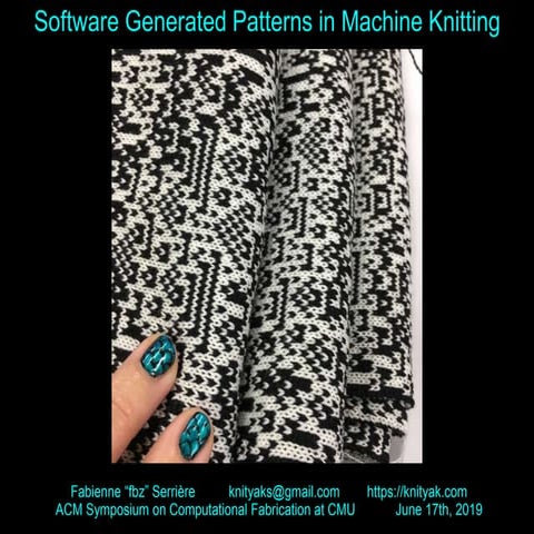 Software Generated Patterns in Machine Knitting | PPTX
